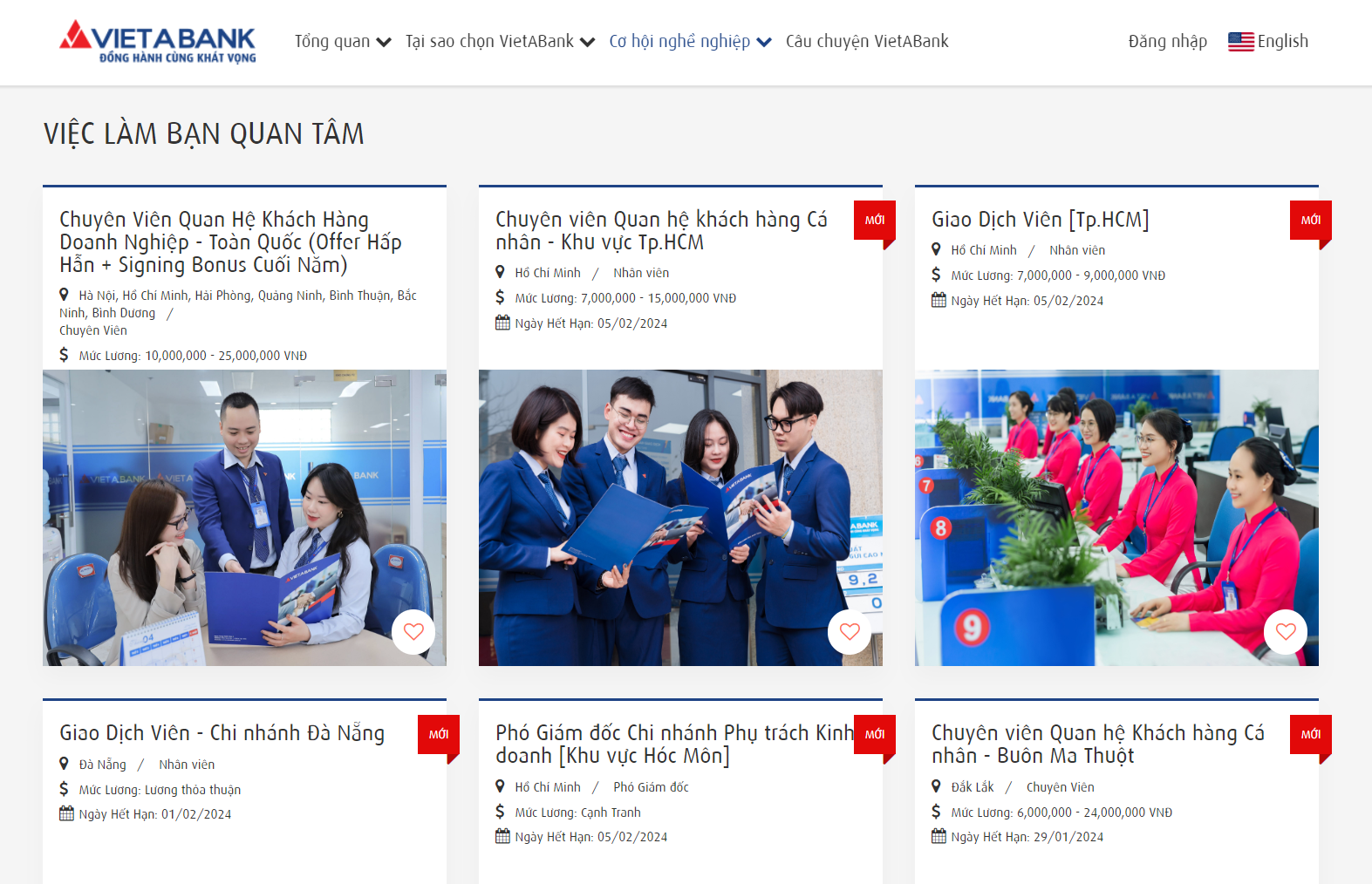 VietABank tuyển dụng nhiều vị trí hấp dẫn năm 2024