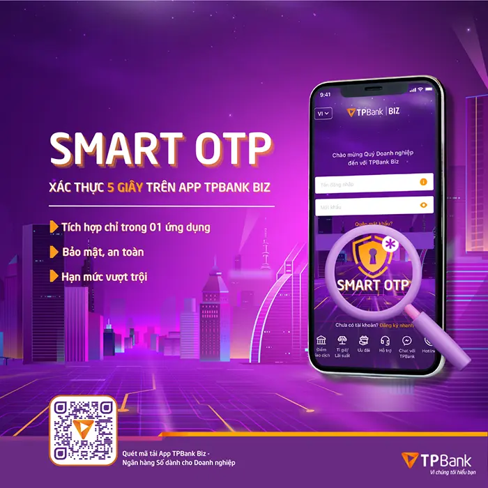 TPBank ra mắt phương thức xác thực Smart OTP dành cho khách hàng doanh nghiệp trên ứng dụng ngân ...