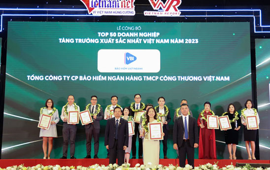 VBI được vinh danh Top 50 Doanh nghiệp tăng trưởng xuất sắc nhất Việt Nam năm 2023